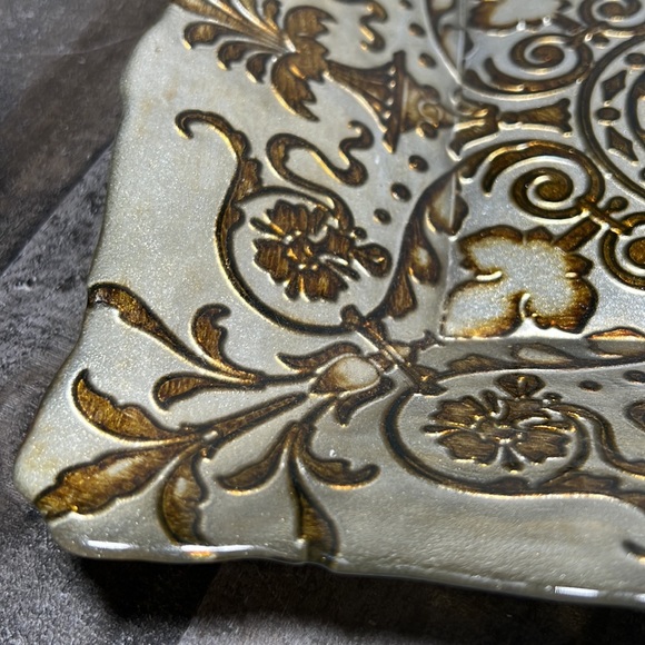 Arda Glassware | Accents | Arda Glassware Hand Painted Square Bowl ...